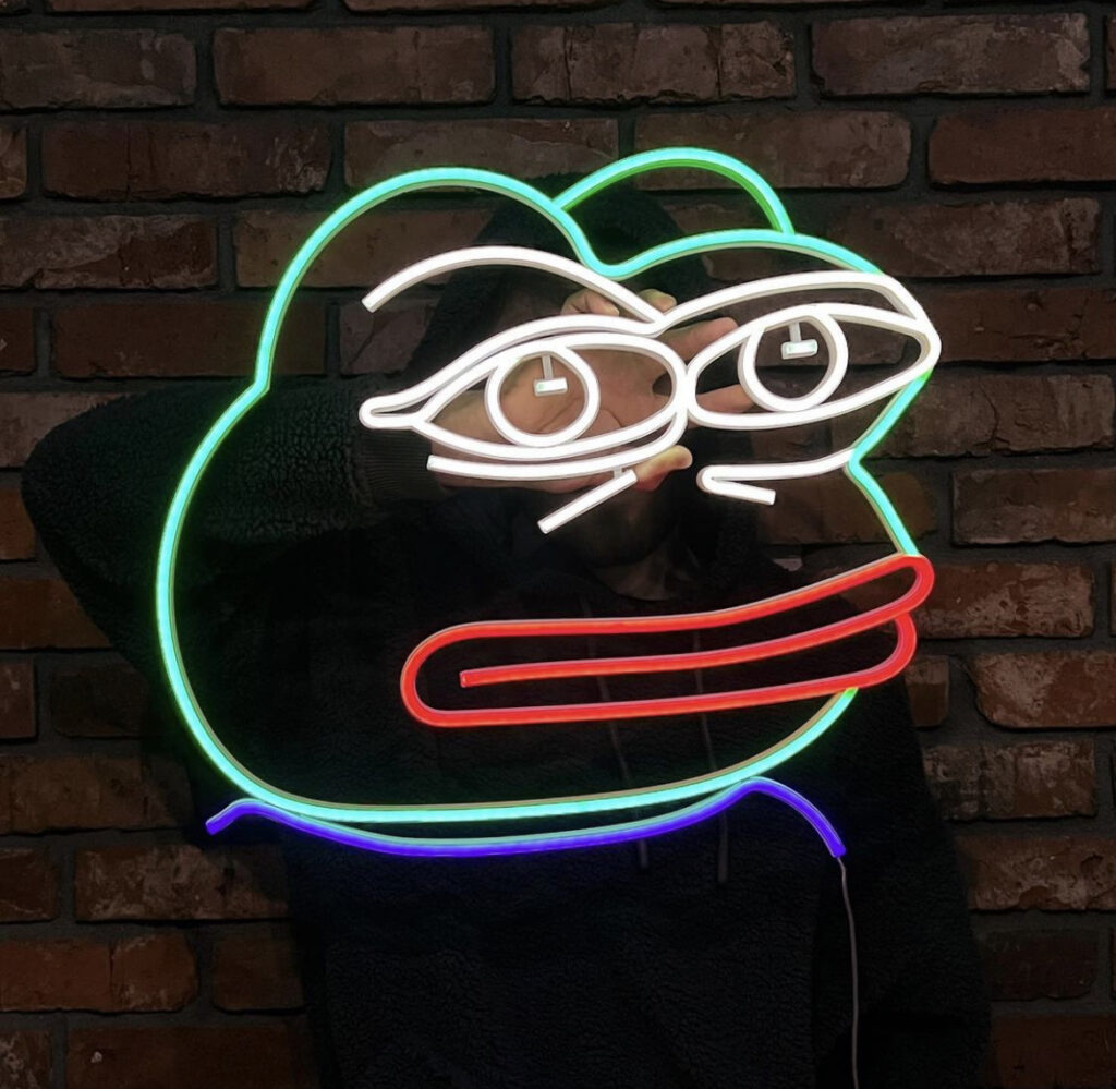Neon LED Frog Pepe meme | Gdzie Jest Neon.